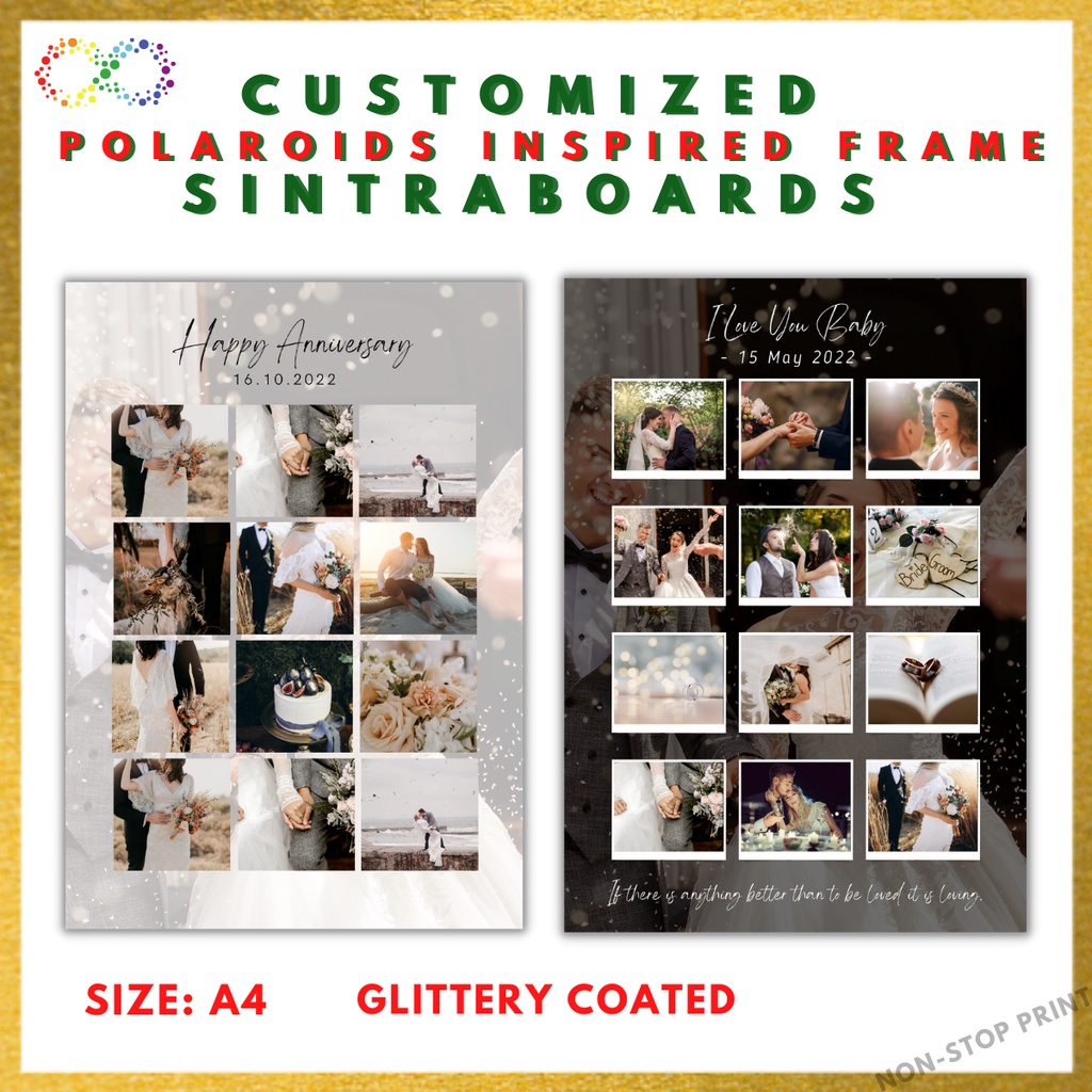 Polaroid Inspired Frame a4 Size Anniversary Monthsary Birthday Any ...