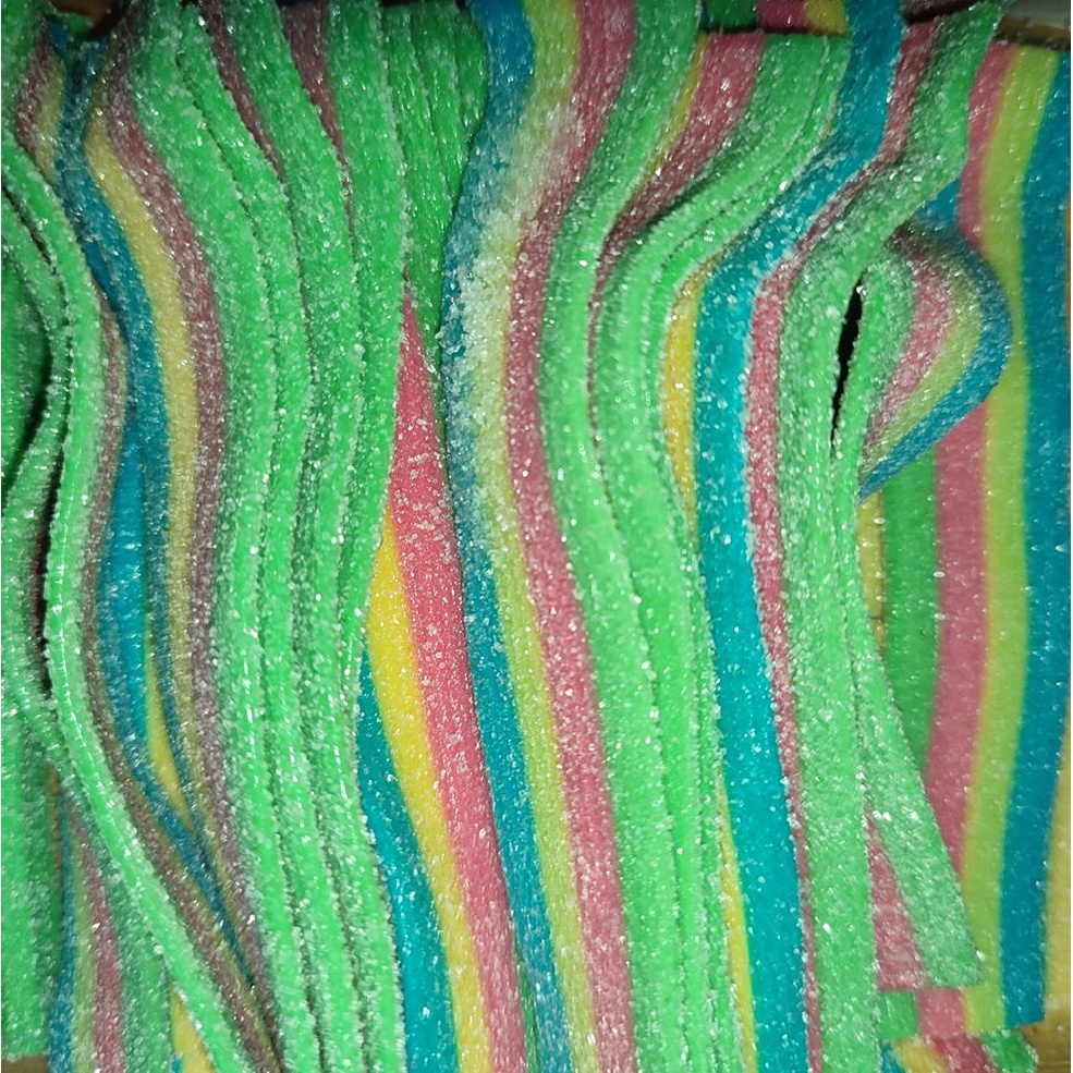 AUTHENTIC Sour Belt Karate Licorice Candy RAINBOW 50g and 100g | Shopee ...