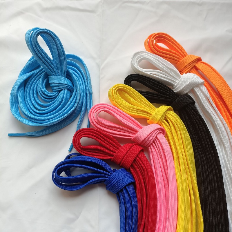 1pair Solid Color Flat Laces for Shoes, Sports Basketball shoelaces ...
