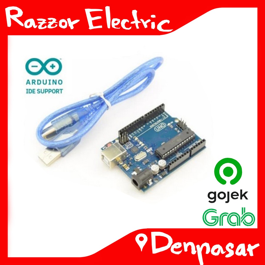 Uno R3 ATMega328P With ATMega 16u2 + Bali Razzor Electric Razzor Cable ...