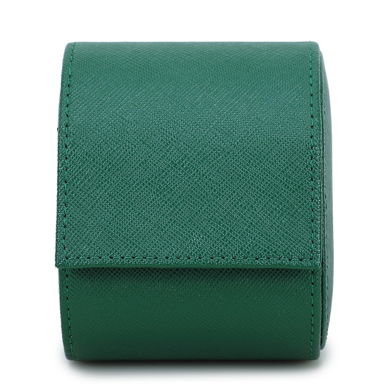 Cowhide Leather Velvet Luxury Watch Box Roll Bag Travel Storage Case ...