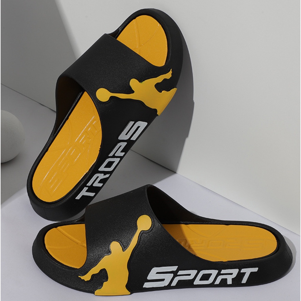 JYs. Men's Dunk Sandals Sports Air 4CM Thick Sole Slides #ZZ123 ...