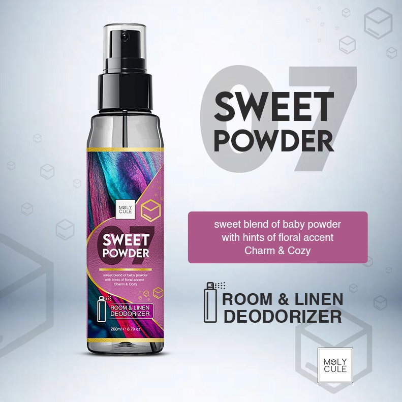 MOLYCULE Sweet Powder Room & Linen Deodorizer Room Spray Home Scent ...