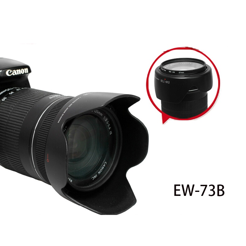 Camera Lens Hood For Canon EW-73B/EW-73C/EW-73D/EW-78D/EW-78E/EW-83E/EW ... Camera Lens Hood For Canon EW-73B/EW-73C/EW-73D/EW-78D/EW-78E/EW-83E/EW ...