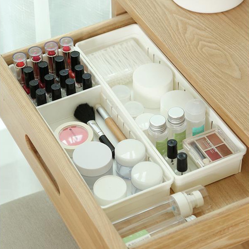 Multifunctional Drawer Separator Storage Box Desktop Organizer Bin ...