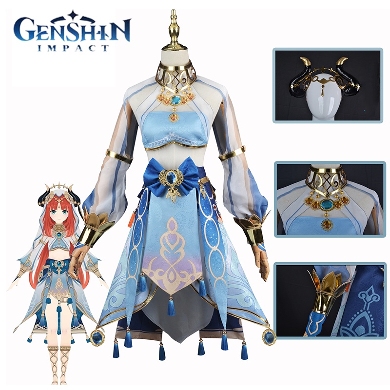 Impact Nilou Genshin Cosplay Costume Set For Halloween Comic Con And ...