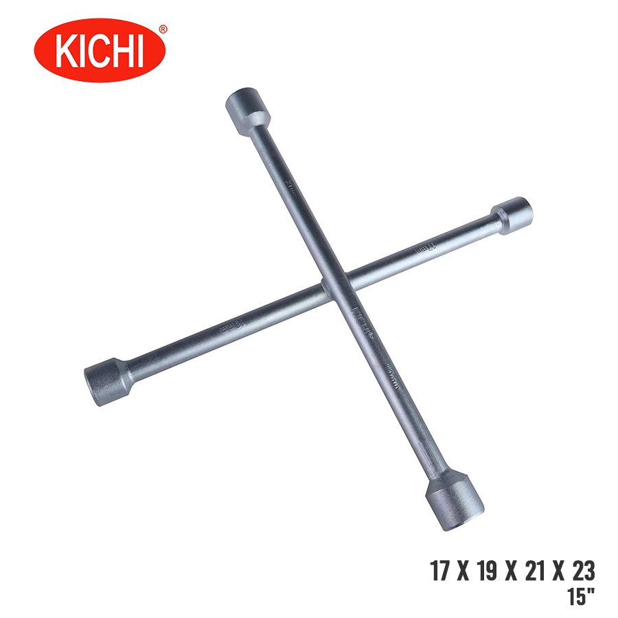 CAR TIRE CROSS WRENCH SIZES 17x19x21x23MM 15" / 19x21x23x26MM 20" KICHI ...