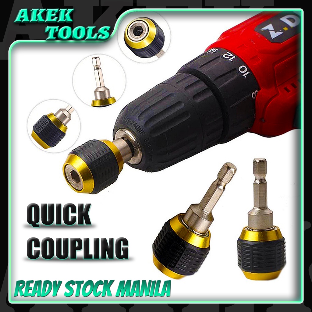 1/4 Inch Keyless Drill Bit Chuck Quick Change Adapter Converter Hex ...