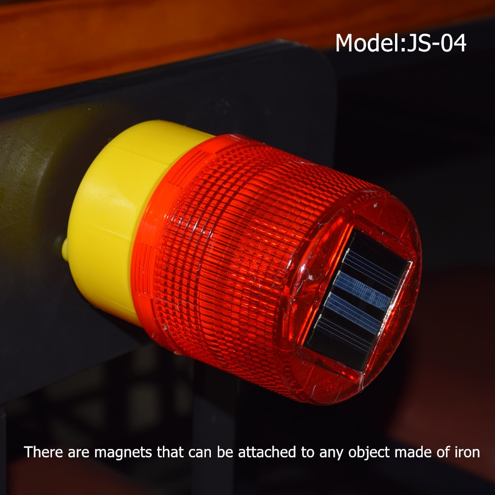 JS-04 Solar Warning Lights Traffic Warning Obstruction Light Tower ...