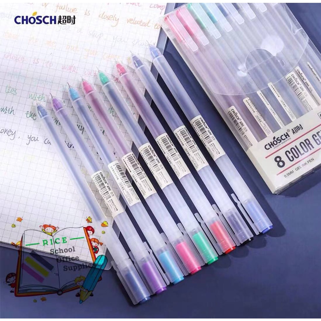 Rice Chosch 8in1 Japanese Style Color Gel Pens CS-8696 | Shopee Philippines