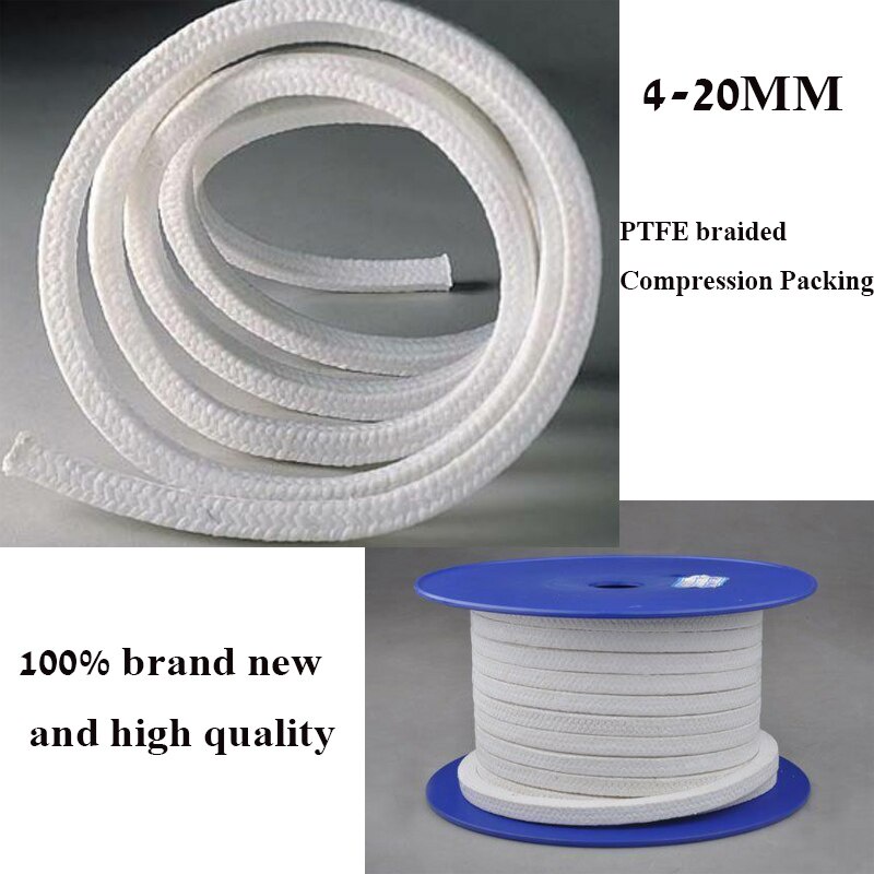 NEW 0.5/1/2m 4-20MM PTFE braided Compression Packing acrylic fiber ...