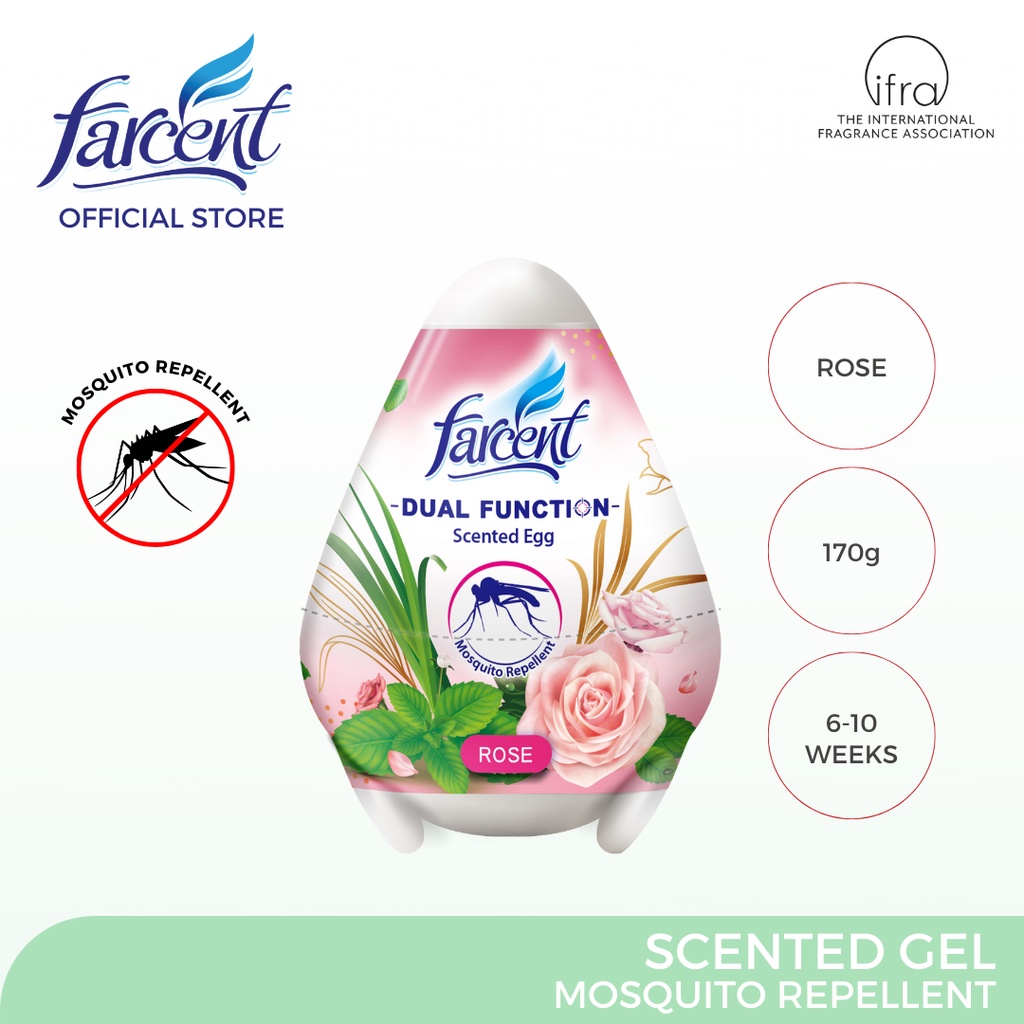 Farcent Scented Egg + Mosquito Repellent Rose 170g | Shopee Philippines