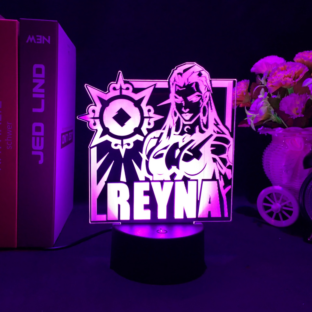 Shooter Game Valorant Reyna Figure 3d Night Light for E-sports Fan Xmas ...