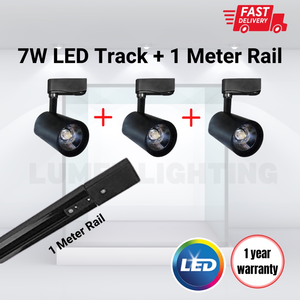 led Track Light SET 3 Track lights + 1 meter Track spotlight ceiling ...
