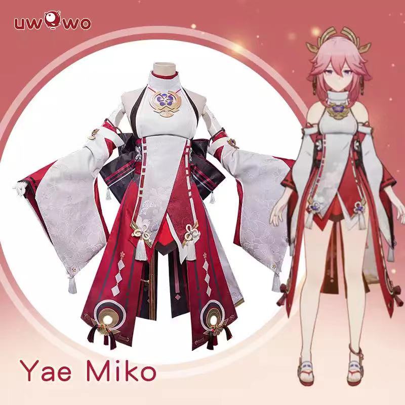 UWOWO Genshin Yae Miko Cosplay In Stock Genshin Impact Yae Miko Costume ...