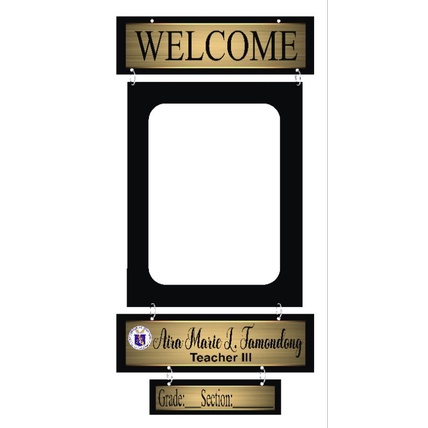 Class Program Holder / with WELCOME plate / with Grade & Section ...