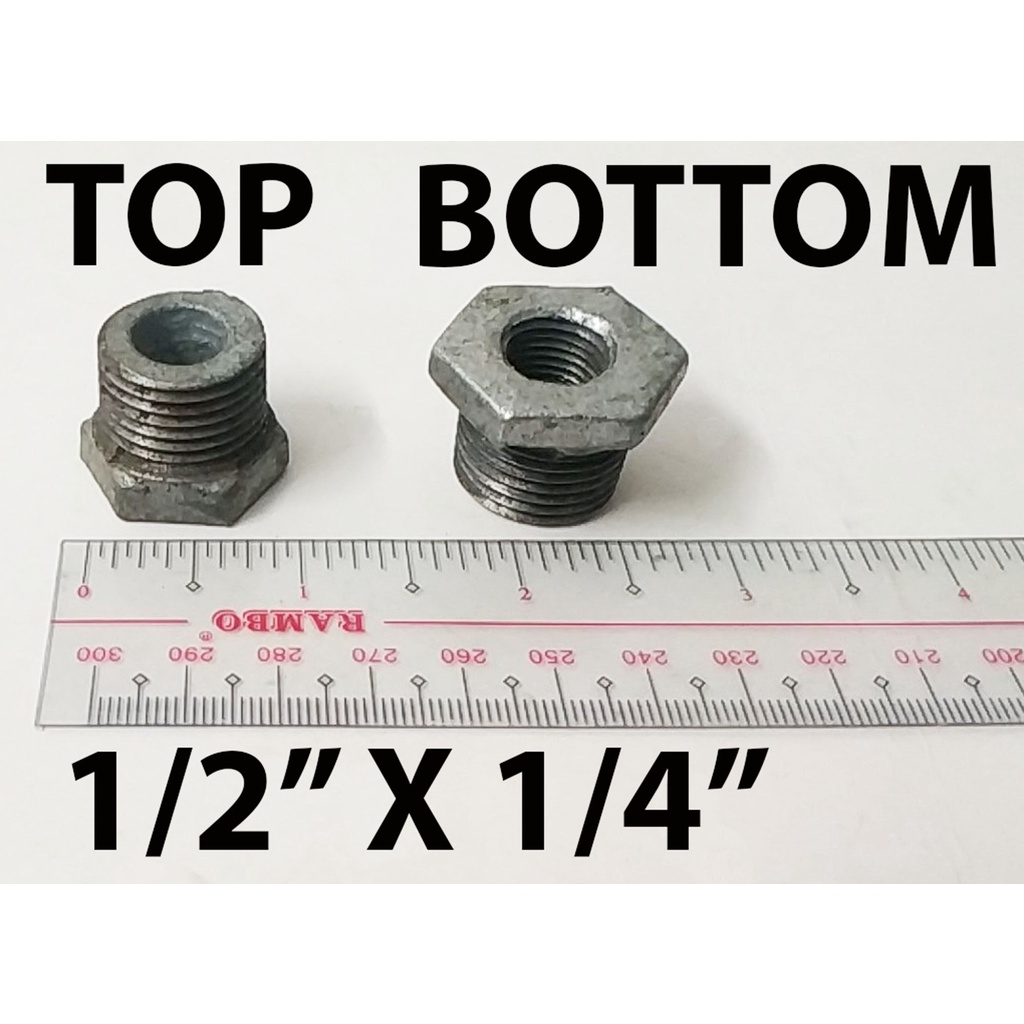 MECH GI BUSHING REDUCER 1/2" X 1/4" SCH40 STANDARD GALVANIZED IRON ...