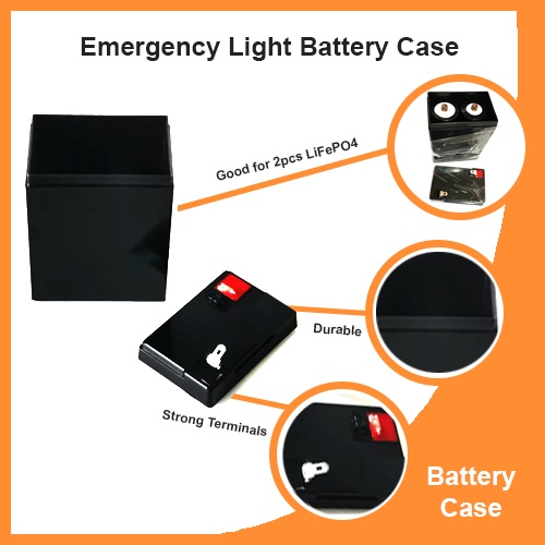 Emergency Light Battery Case only, DIY Battery Pack 4v 6v 4.5Ah 6Ah ...