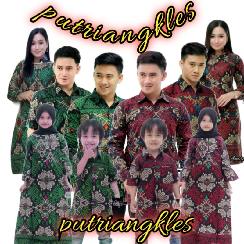 Family batik/Family batik/Family couple Clothes/abas marun songket ...