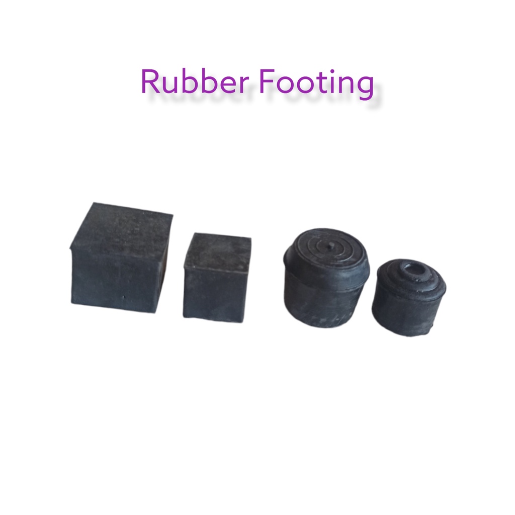 1PC Rubber Footing Square Round Tube Rubber Footing Tubular | Shopee ...