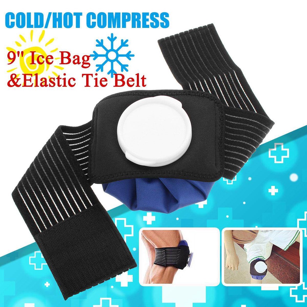 Ice Wrap Bag Cold Compress Cool Fever Injury First Aid Pain Relief Hot ...