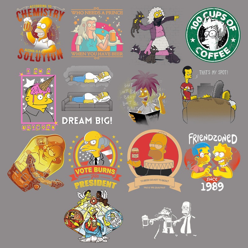 The Simpsons Ironing Patches Fashion Clothes DIY Decoration Creative ...