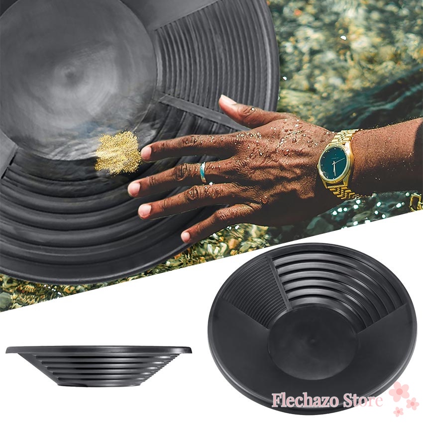 Gold Panning Plate 15'' Large Capacity Gold Pan Sifting Tray Sieve Dish ...