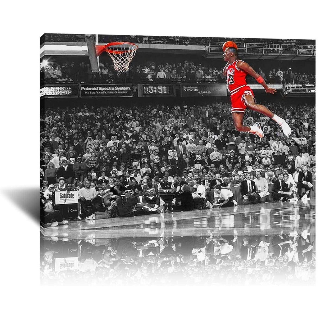 Michael Jordan Foul Line Slam Dunk Tribute Portrait 1 Slam Dunk Contest ...