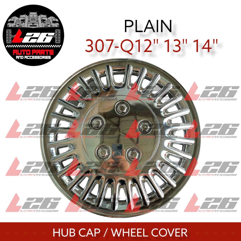 Plain HUB CAP / WHEEL COVER SIZES AVAILABLE CHROME 4PCS/SET | Shopee ...