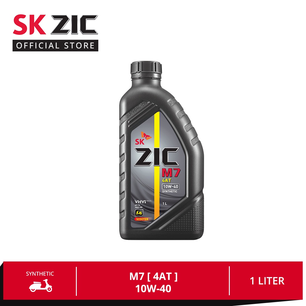 SK ZIC M7 4AT 10W-40 Synthetic Scooter Engine Oil 1L & 800ml | Shopee ...