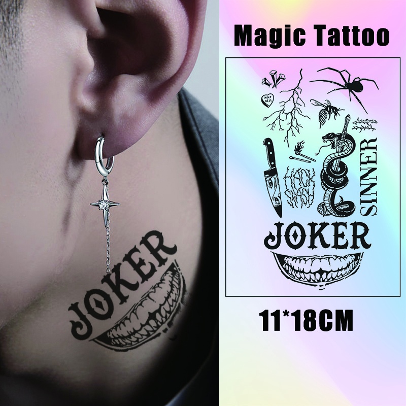 【SUN】Magic Tattoo Sticker Waterproof Long Lasting for Men Fake Tattoo ...