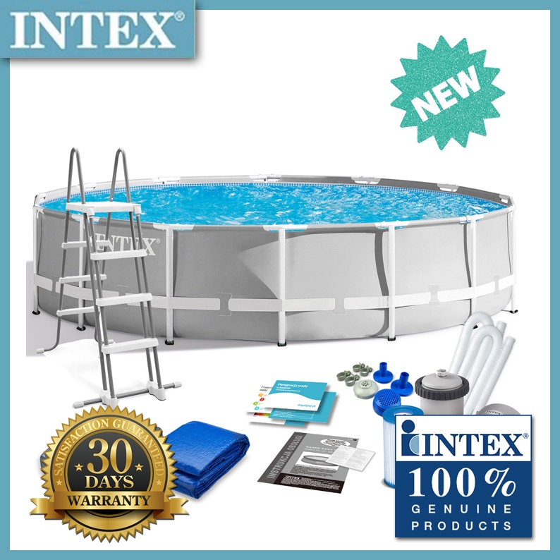 Intex 26732 Prism Frame Round Pool 549x122 cm (18ft x 48 inch) | Shopee ...