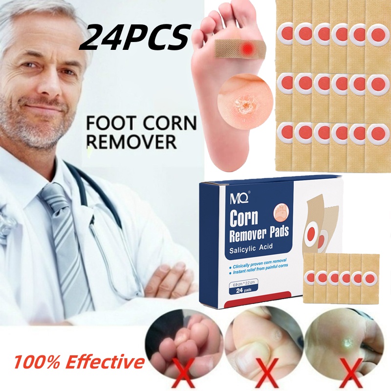 24PCS Warts Remover Corns Foot Pads Treatment First Aid Removal Pain ...