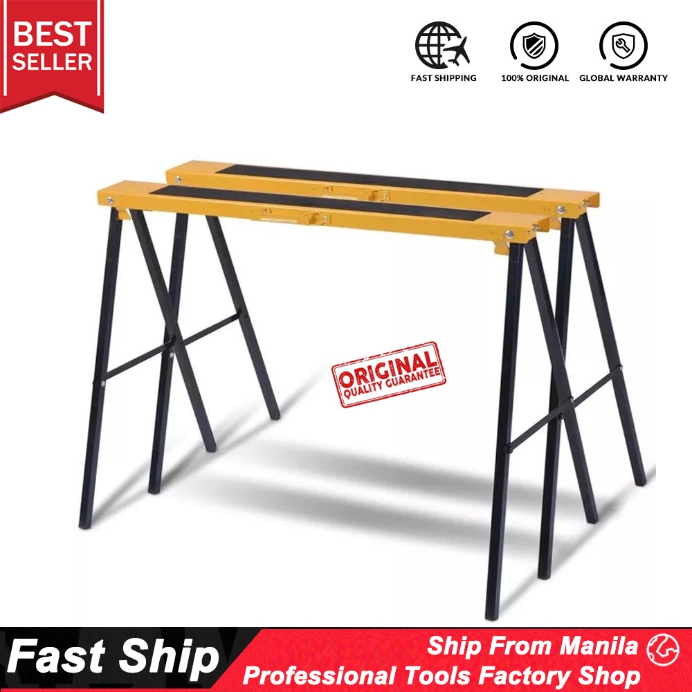 Portable Sawhorse, 2-pack, Folding Heavy Duty Leg Stand Work Table ...