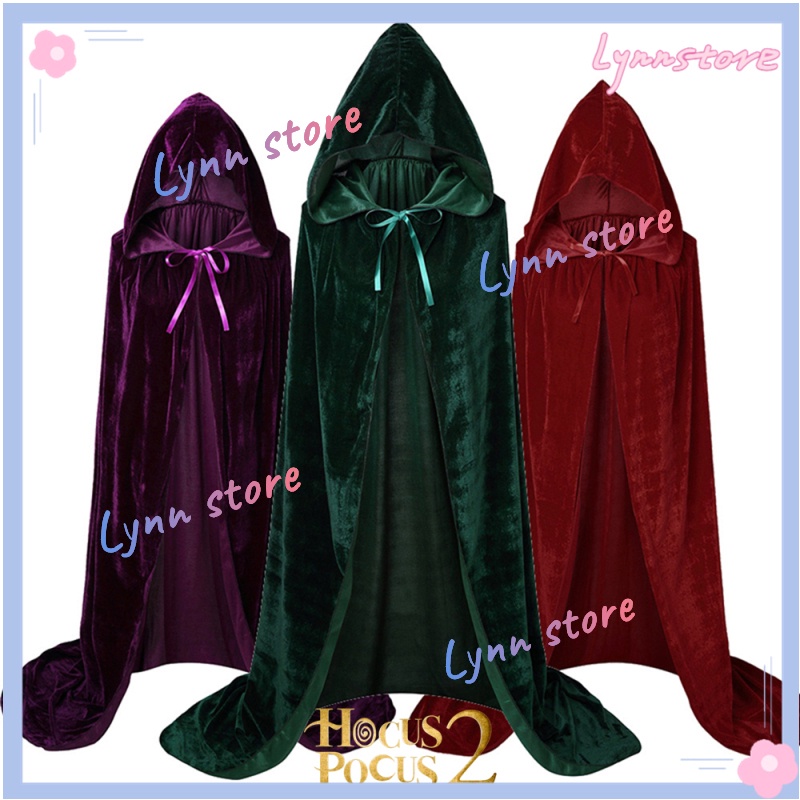 HOCUS POCUS Cosplay Costume Vintage Adult Cloak Long Dress Sanderson ...