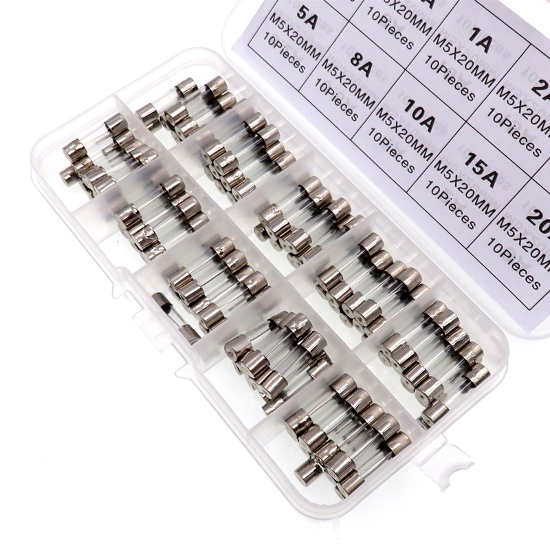 100Pcs Fast-Blow Glass Tube Fuses Kit 5x20mm 250V Glass Fuse Insurance Tube | Shopee Philippines
