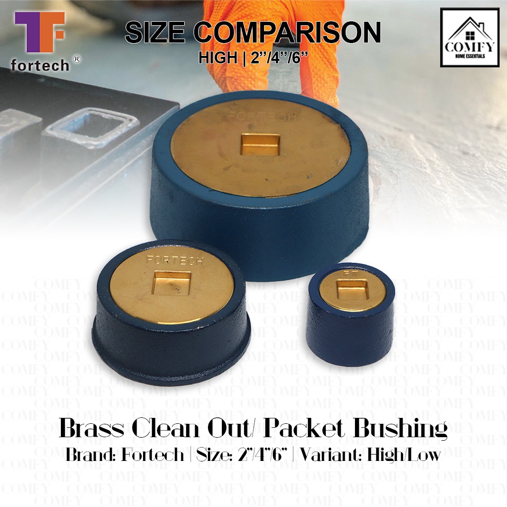 Fortech HEAVY DUTY Brass Clean Out High / Low Packet Bushing 2"/4"/6" Cap Plug Septic Tank Cover ...