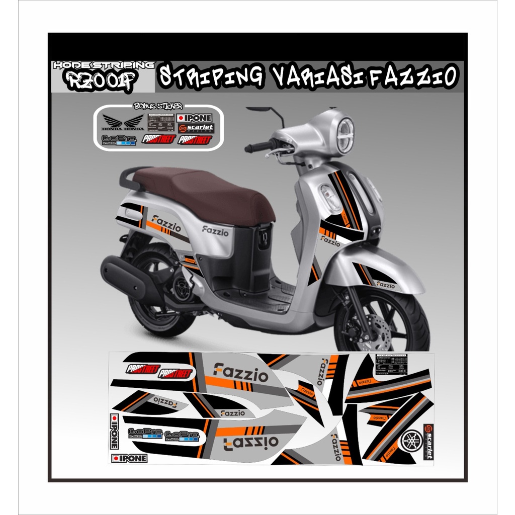 Sticker striping sticker yamaha fazzio yamaha fazzio Variation a ...