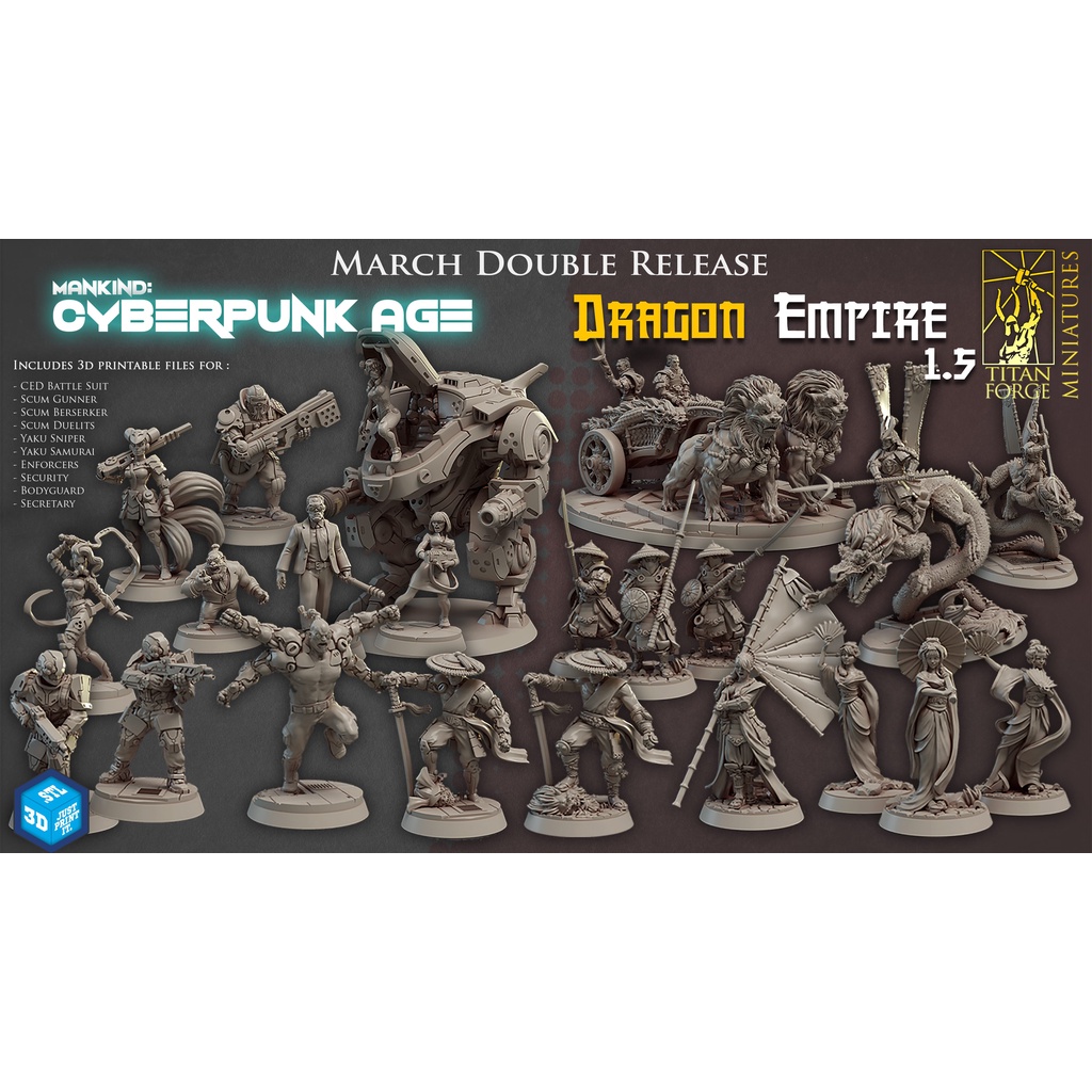 Cyberpunk Age & Dragon Empire - Titan Forge, DND Tabletop Miniatures ...