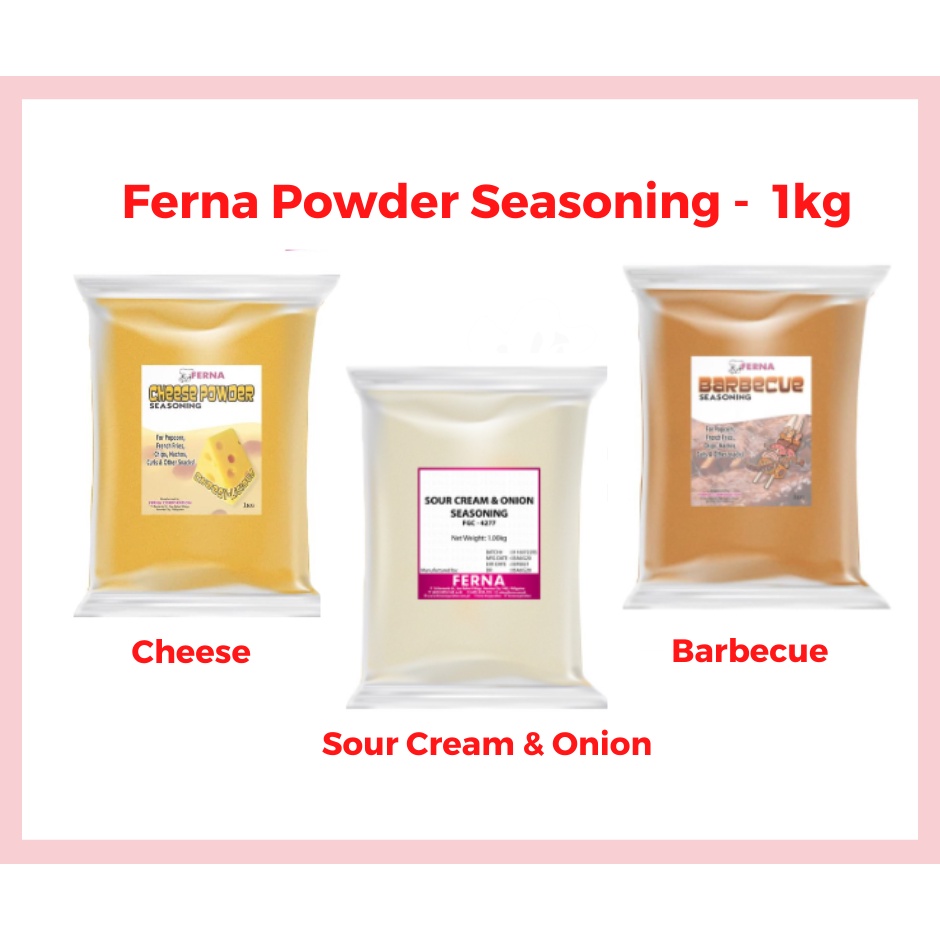 FERNA Powder Seasoning 1kg (Cheese, Barbecue, Sour Cream & Onion ...