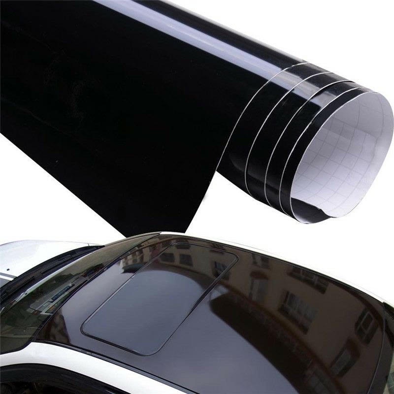 Glossy Black Vinyl Sticker Wrap Bubblefree for motorcycle | Shopee ...