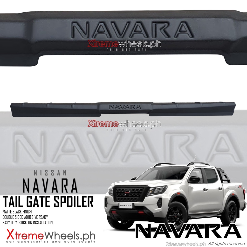Navara 2021-2025 Tail Gate Spoiler / Rail Guard / Rear Bumper Protector ...