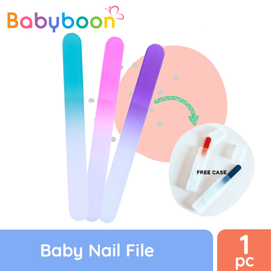 Babyboon Crystal Float Glass Baby Nail File with Hard Case | Shopee ...