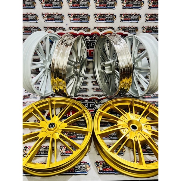 LEIVENGER MAGS SET 10 SPOKES 4HOLES CLICK125i/150i V1/V2 F2.15/R2.50/14 ...