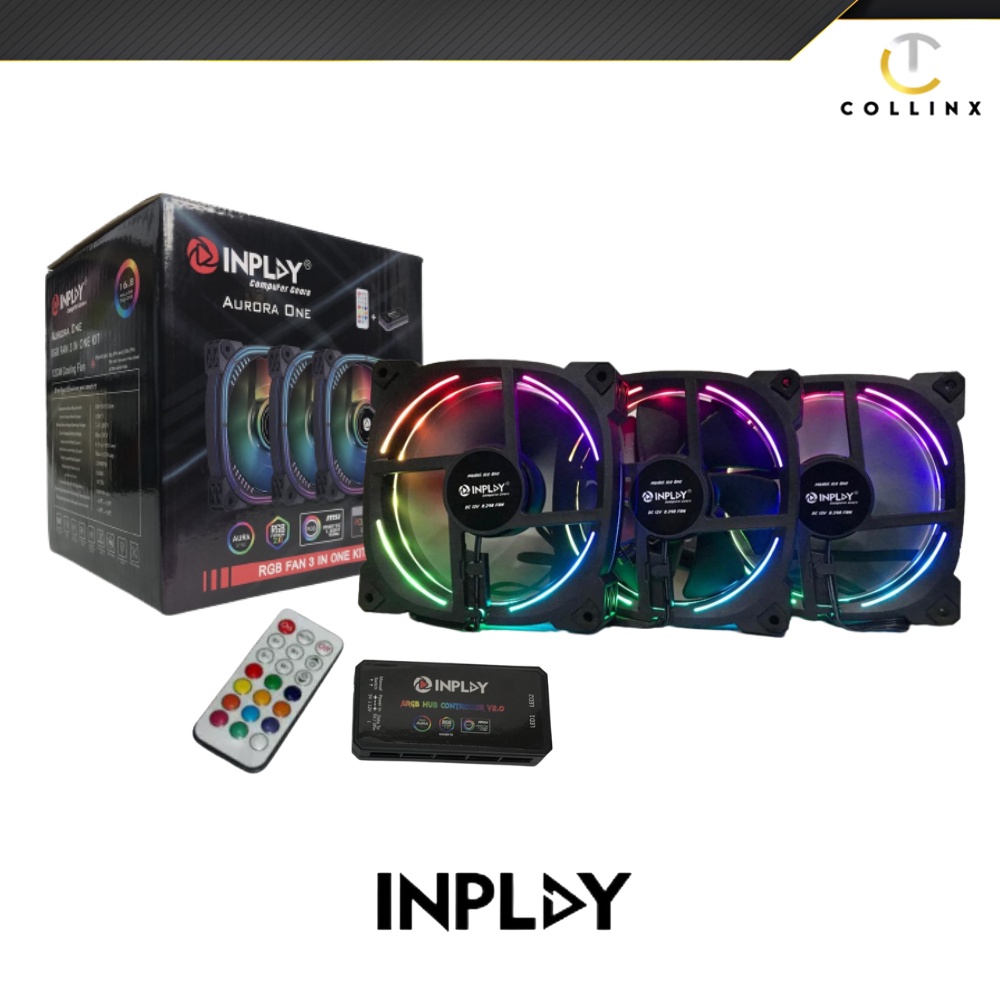 Inplay Aurora Tower 3 Rgb Case Fans In 1 Kit with Remote and Hub One ...