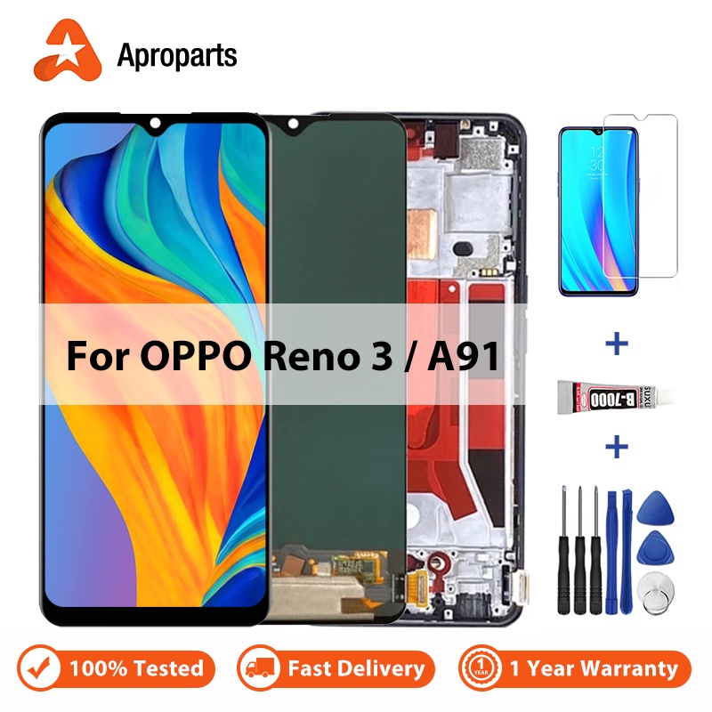 Display For OPPO Reno3 A91 K7 5G CPH2043 CPH2021 LCD With Touch Screen ...