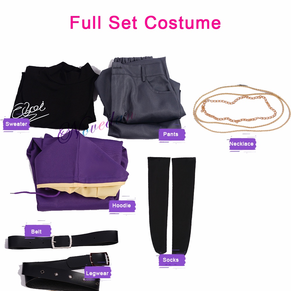 Anime Hololive VTuber Shoto Cosplay Costume Wig Jacket VTuber Luxiem ...