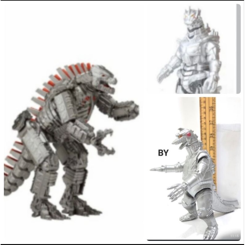 Godzilla gozilla silver mecha robot figure | Shopee Philippines