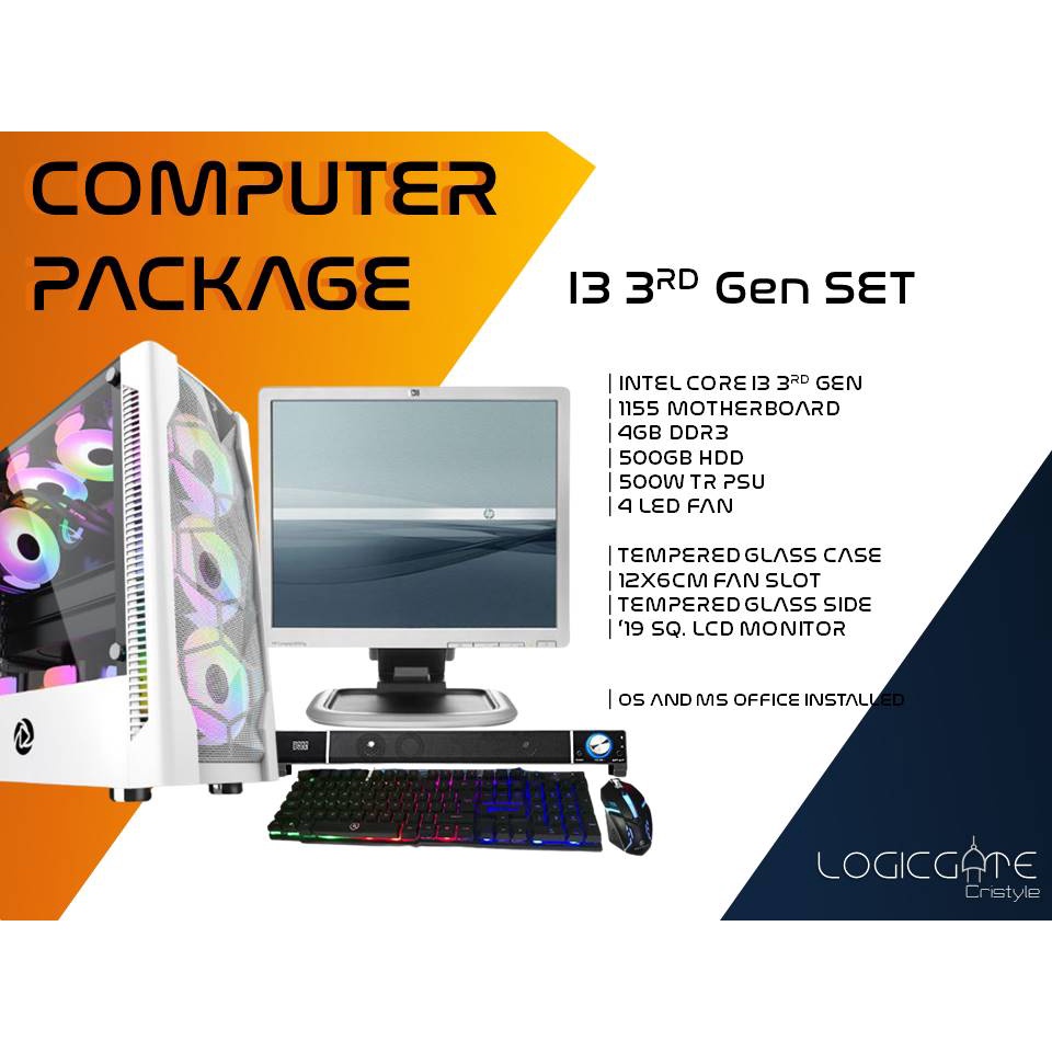 Intel Core i3 2nd/3rd/4th/6th GEN 4GB|8GB 500GB 19 inch Monitor ...