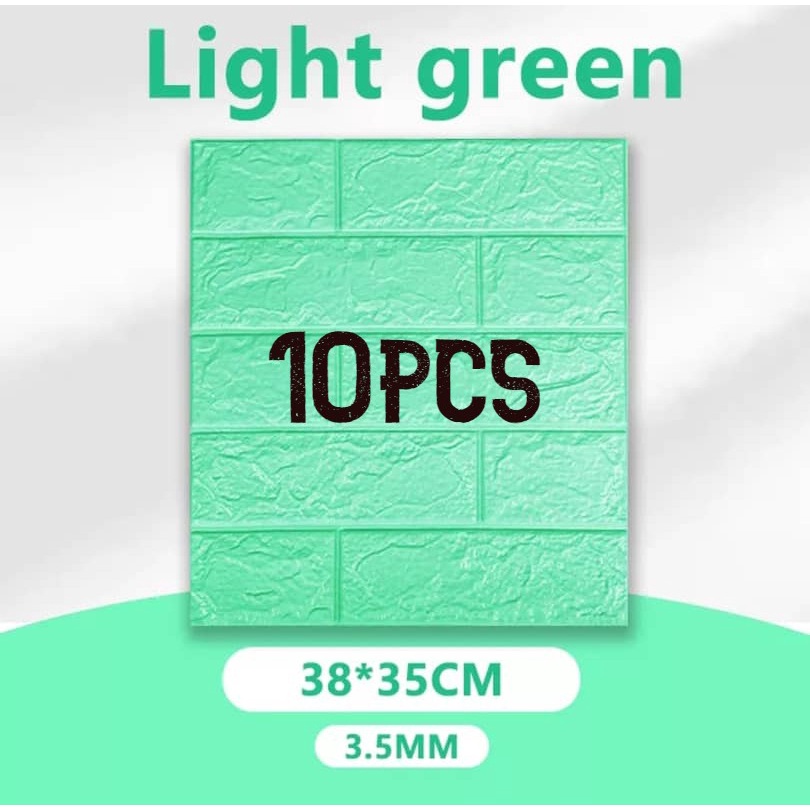 10pcs Wallpaper Brick 35×38cm 3D Wall Sticker Foam Self Adhesive super ...